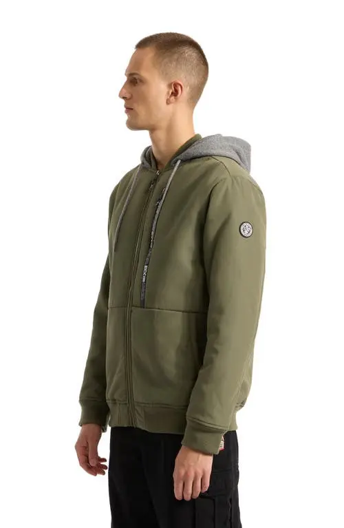 ECKO UNLTD. Faux Shearling Varsity Jacket