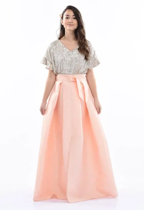 TULLEEN Arcola Maxi Dress - Peach