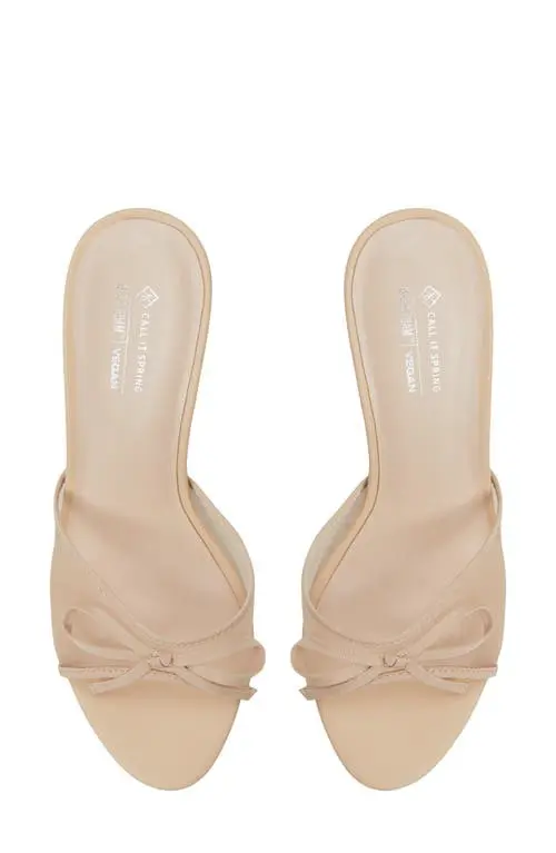 CALL IT SPRING BY ALDO Call It Spring Bettie Bow Slide Sandal - Beige