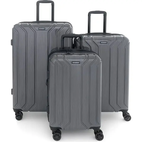 NONSTOP Elite Hardside 3-piece Luggage Set With Packing Cubes - Titanium