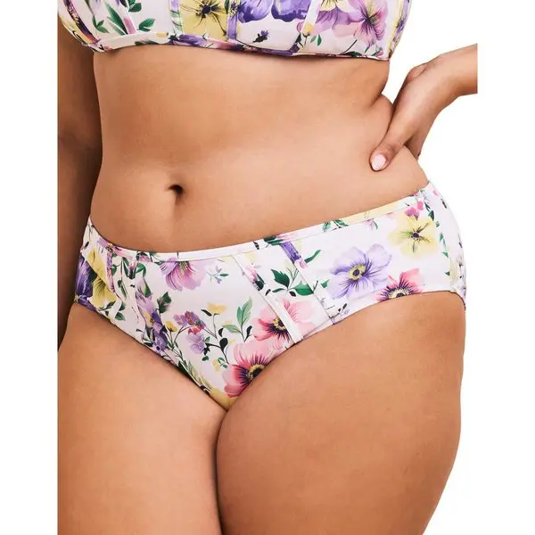 ADORE ME Valcea Hipster Bikini Bottom - Floral Purple