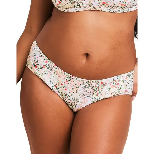 ADORE ME Valcea Hipster Bikini Bottom - Floral White