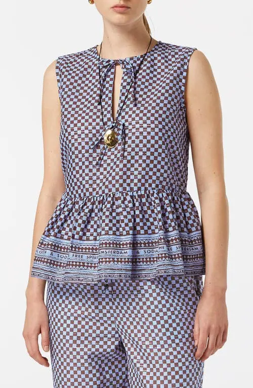 Scotch & Soda Bow Detailed Sleeveless Top - Block Print