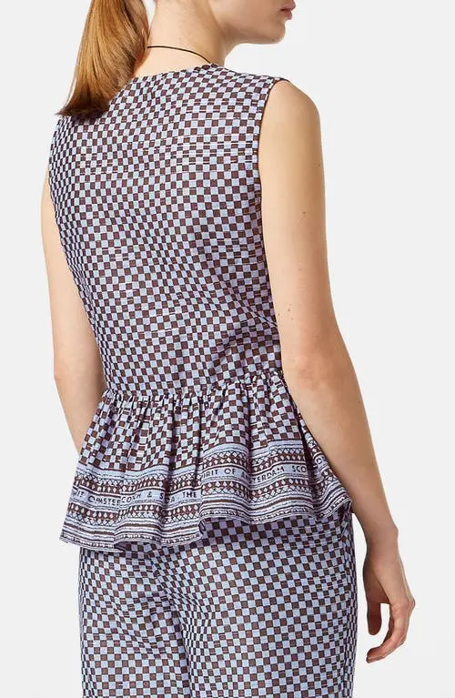 Scotch & Soda Bow Detailed Sleeveless Top - Block Print