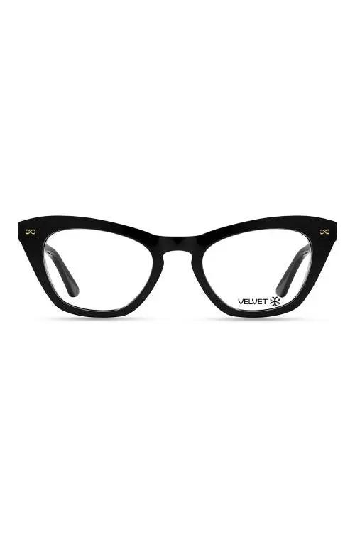 VELVET EYEWEAR Stevie Cat Eye Optical Glasses - Black