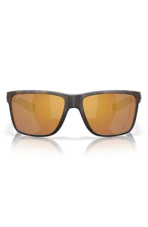 COSTA DEL MAR Broadbill Ii Rectangular Sunglasses - Matte Tortoise/ Gold