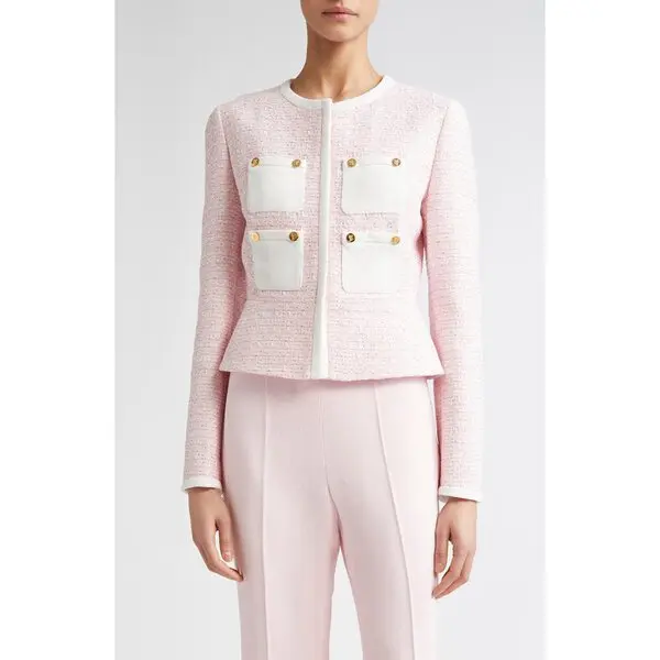 Giambattista Valli Bouclé Tweed Crop Jacket
