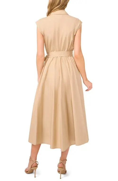 CECE DUPRAZ Short Sleeve Cotton Midi Shirtdress