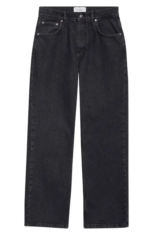SECOND / LAYER Big Papi Slim Straight Leg Jeans - Black Stone Wash 2249