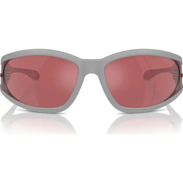 DIESEL® Oversize Sunglasses - Matte Grey/red Hiper Mirror