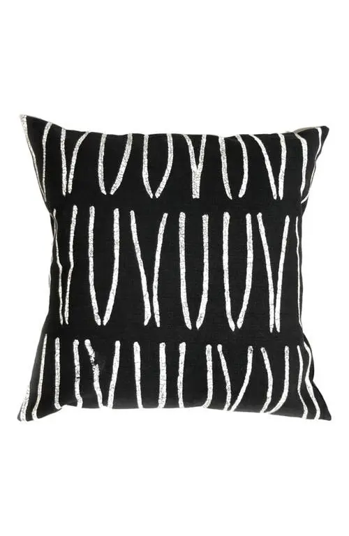 MBARE Sadza Lines Pillow Coverebony 18' - Black