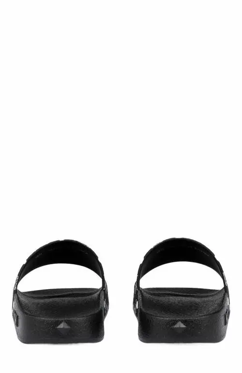 Mcm Monogram Print Rubber Slides