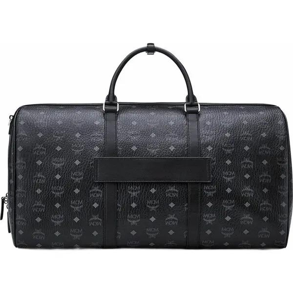 Mcm Ottomar Weekender Bag In Visetos - Black
