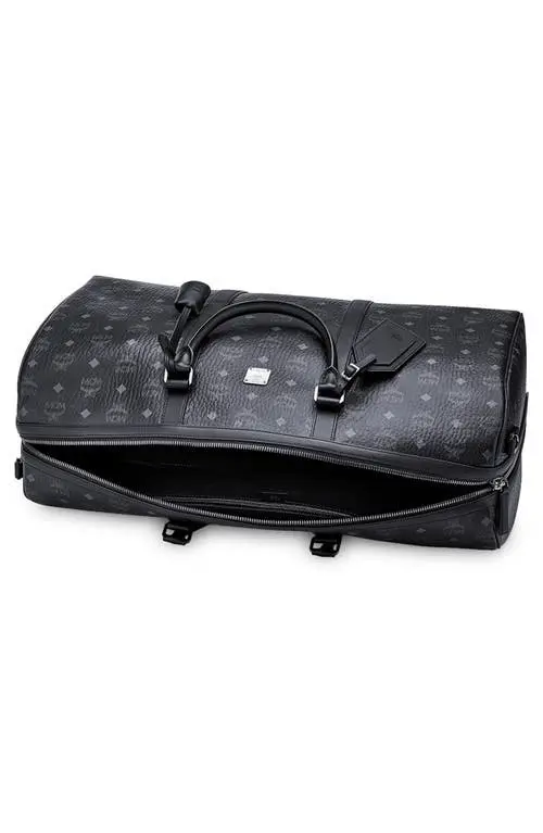 Mcm Ottomar Weekender Bag In Visetos - Black