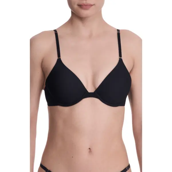 Natori Verge Convertible Plunge T-shirt Bra - Black