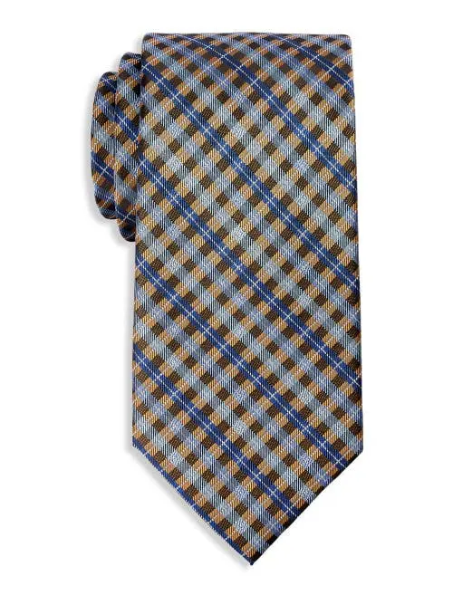 SYNRGY BY DXL Check Patterned Neck Tie - Orange