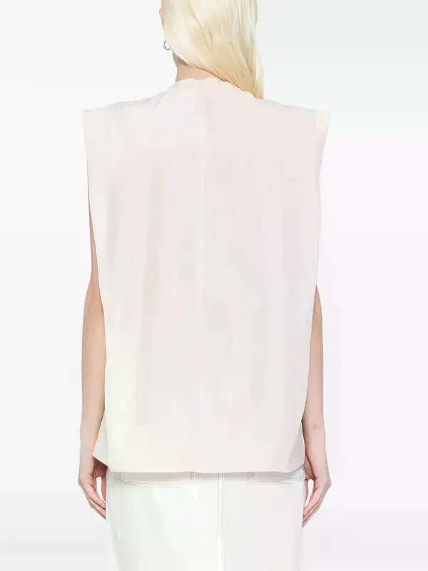 LESS Sleeveless Silk Blouse