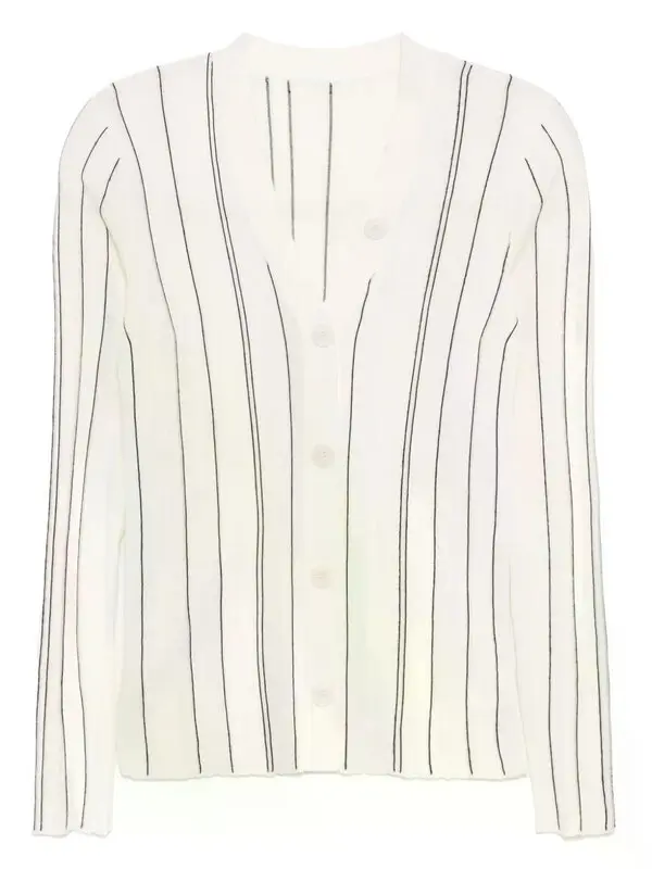 LESS Striped Cardigan - White