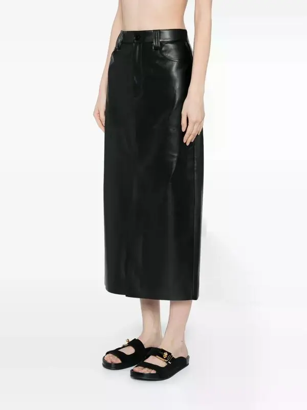 LESS Long Leather Skirt
