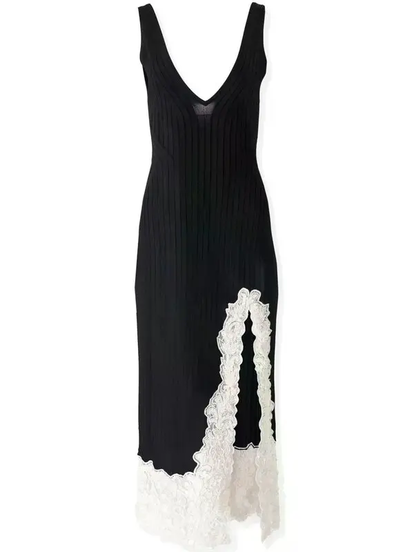 black lace maci dress Baltic Born Womens Summerlin Lace Top Maxi Dress | Black main image 1