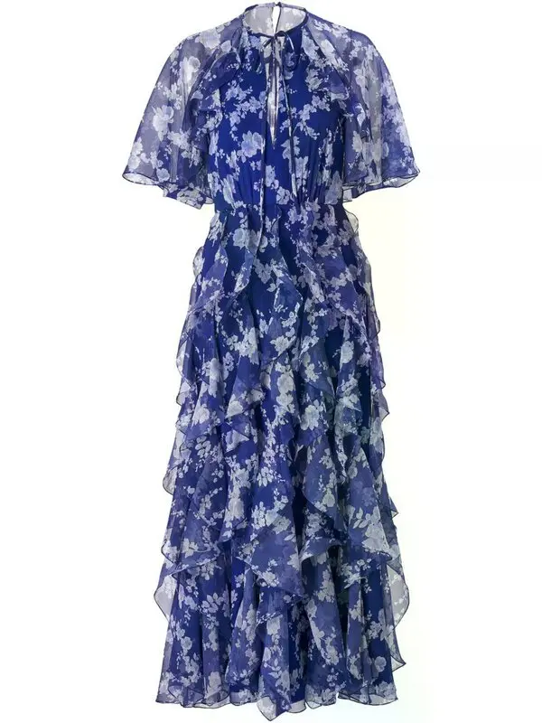 Carolina Herrera Floral-print Ruffled Dress