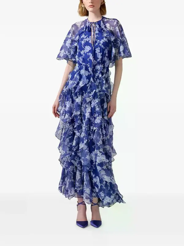 Carolina Herrera Floral-print Ruffled Dress