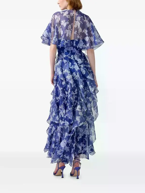 Carolina Herrera Floral-print Ruffled Dress