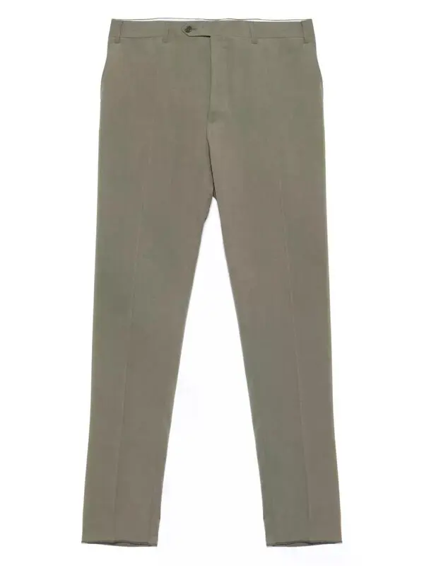 Canali Pressed-crease Trousers - Green