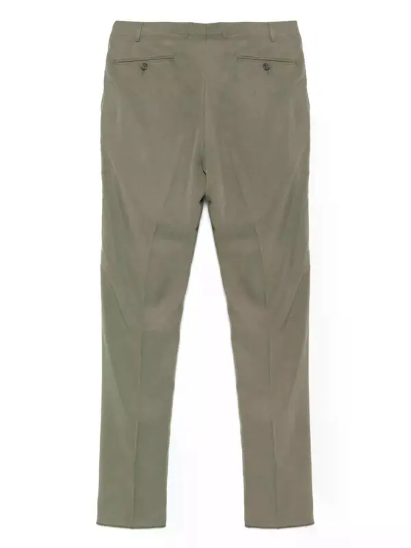Canali Pressed-crease Trousers - Green
