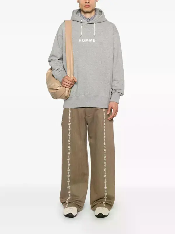 Comme Des Garçons Logo-print Hoodie - Grey