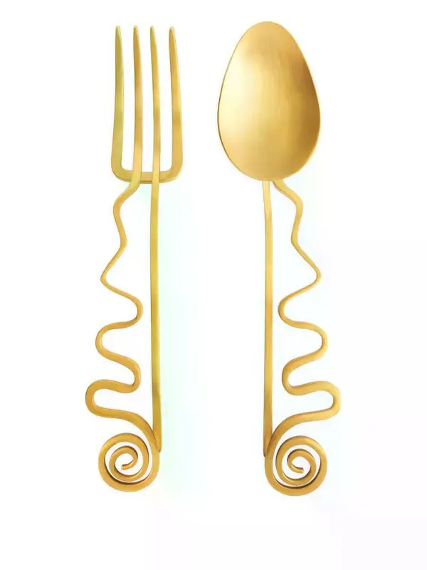 L'Objet Spirale Serving Set - Gold