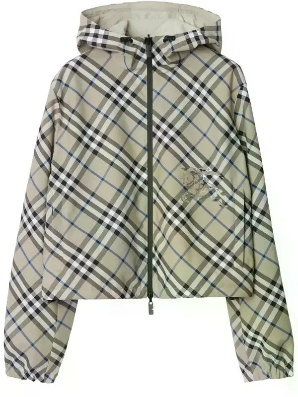 Burberry Cropped Reversible Jacket - Grey