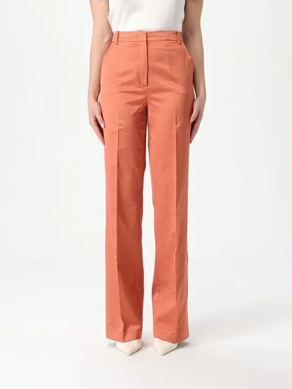 Pinko Tailored Wide Leg Trousers - Burnt