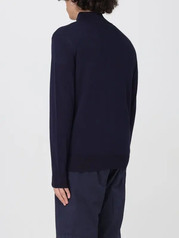 BALLANTYNE Zip Up Sweater - Navy