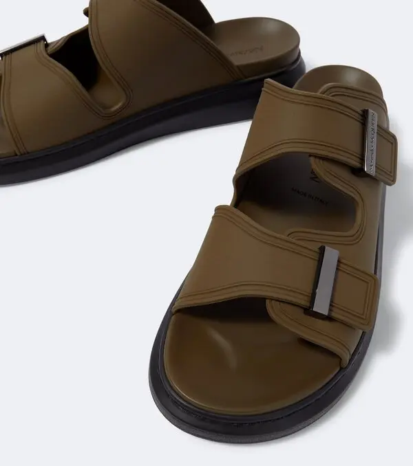 Alexander McQueen Hybrid Slides With Buckle Fastening - Green