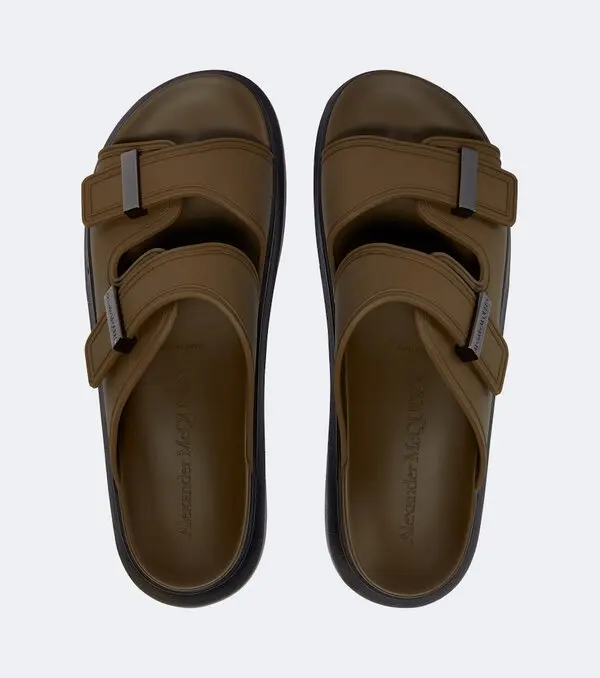 Alexander McQueen Hybrid Slides With Buckle Fastening - Green