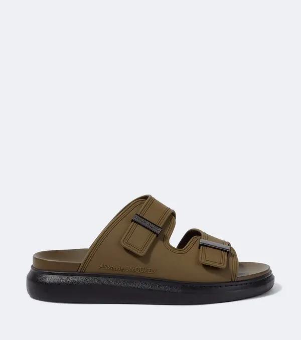 Alexander McQueen Hybrid Slides With Buckle Fastening - Green