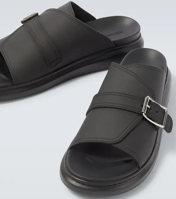 Alexander McQueen Hybrid Slides With Buckle Fastening - Green