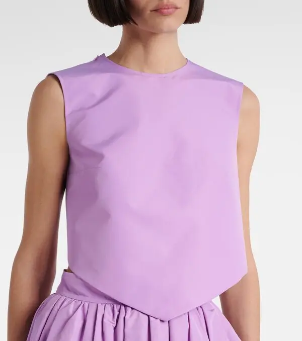 PATOU Sleeveless Faille Top - Purple