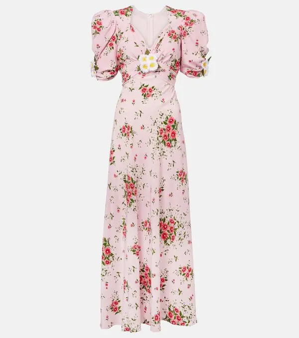 RODARTE Floral Silk Cocktail Dress - Pink