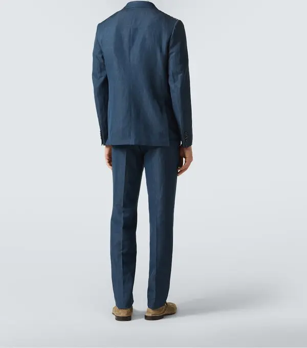 Zegna Wool And Linen Suit - Blue