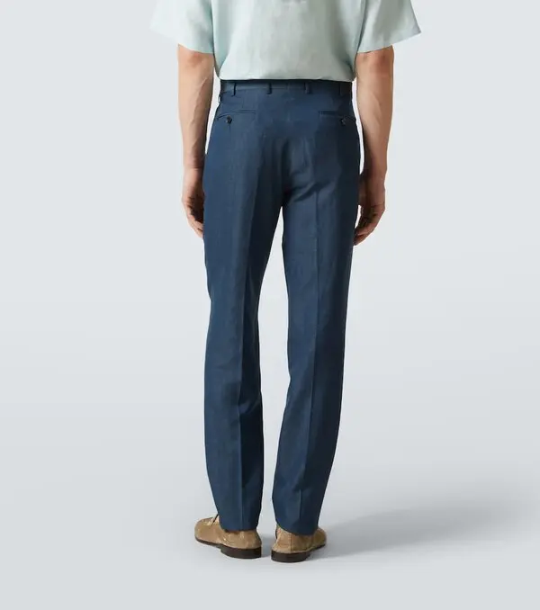 Zegna Wool And Linen Suit - Blue