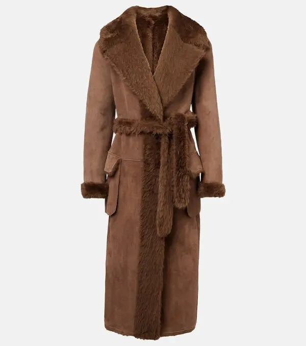 Ralph Lauren Wilmer Reversible Shearling Coat - Brown