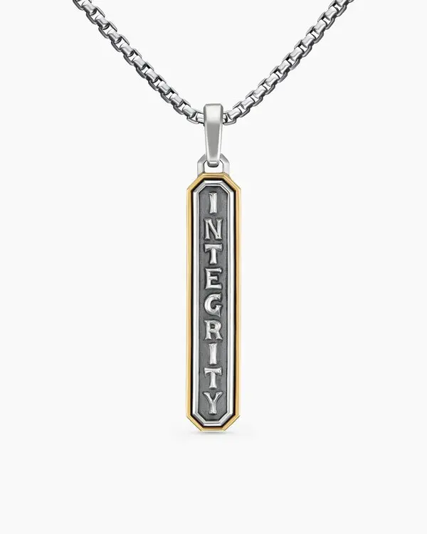 David Yurman Sterling Silver And 14k Yellow Gold Integrity Amulet - Sterling Silver/14k Yellow Gold