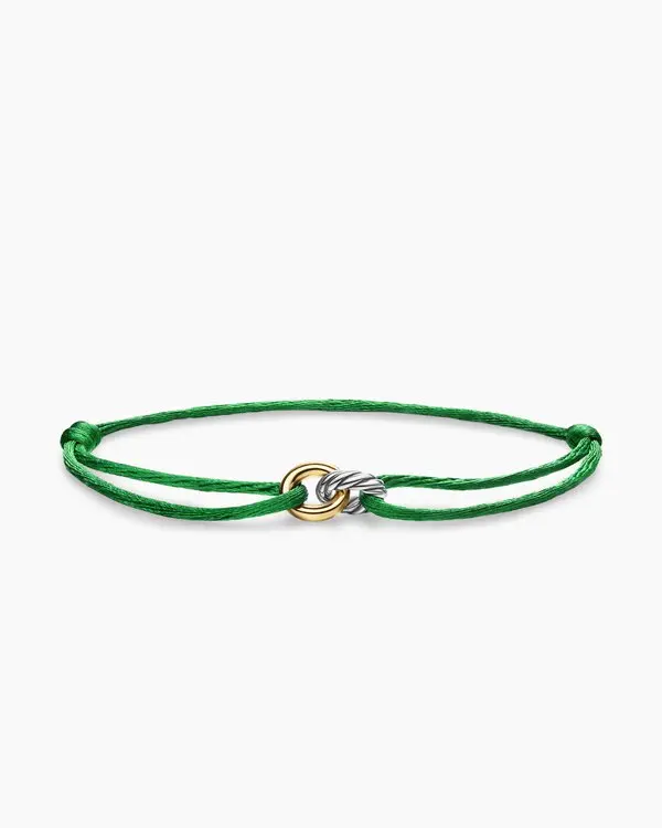 David Yurman Sculpted Cable Linked Cord Bracelet - Green