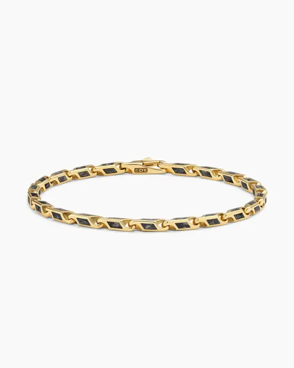 David Yurman Streamline® Chain Bracelet In 18k Yellow Gold With - Forged Carbon