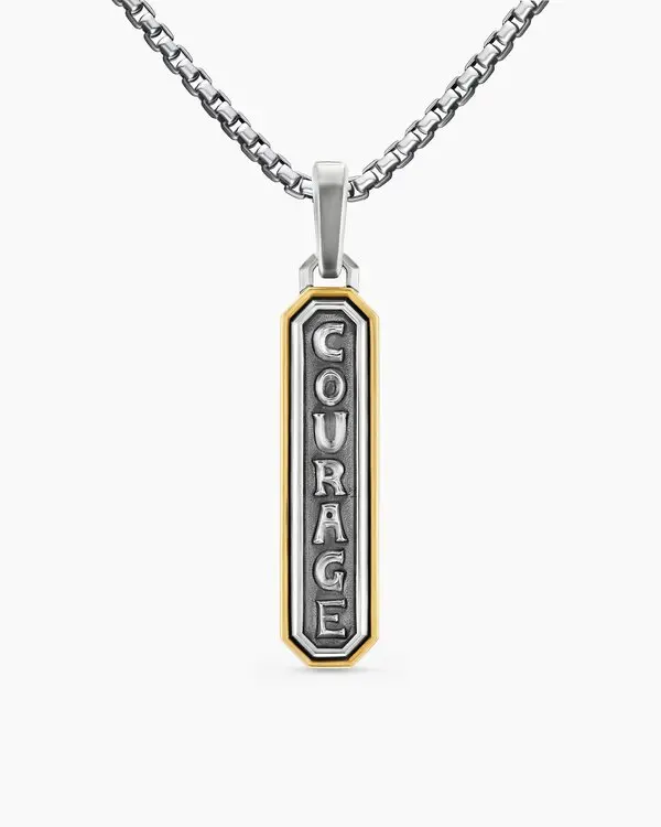 David Yurman Courage Amulet - Sterling Silver/14k Yellow Gold