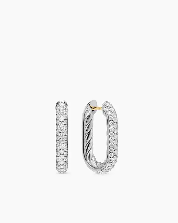 David Yurman Dy Madison® Hoop Earrings With Diamonds - Diamond