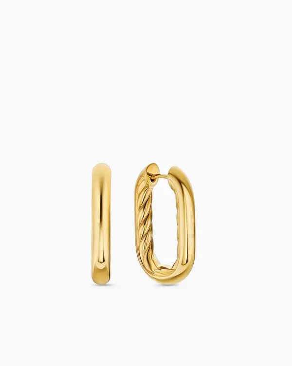 David Yurman Dy Madison® Hoop Earrings - All 18k Yellow Gold