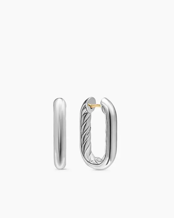 David Yurman Dy Madison® Sterling Silver Hoop Earrings - All Sterling Silver